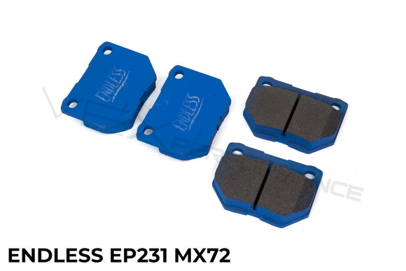 ENDLESS EP230 and EP231 MX72 Brake Pad Set for Subaru WRX 2006-2007 | VEX Performance